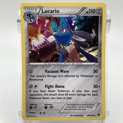 Pokémon TCG Lucario Fates Collide 63/124 Holo Rare Cosmos Holo Rare | eBay