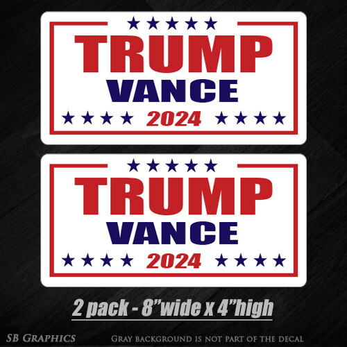 TRUMP VANCE PRESIDENT 2024 Bumper Sticker Vinyl Truck Car Vehicle ...