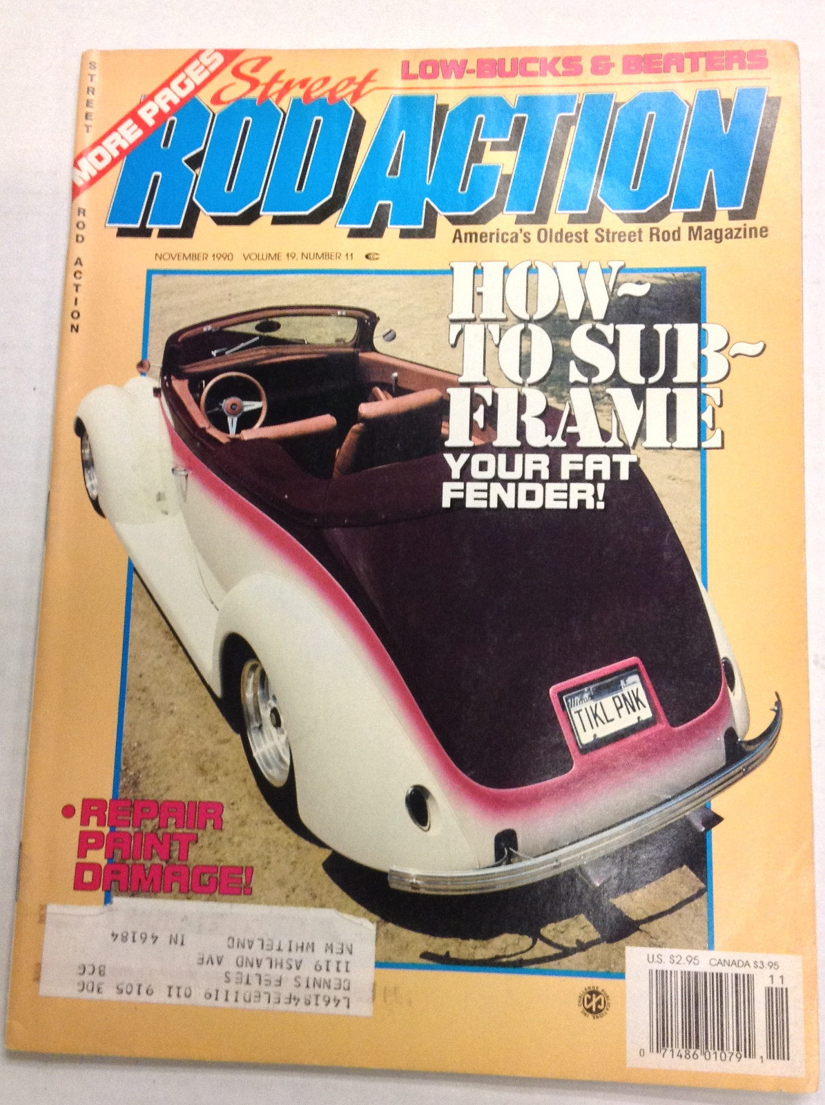 Rod Action Magazine How To Sub Frame Your Fat Fender November 1990 ...