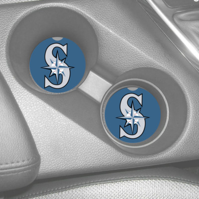 SEATTLE MARINERS SANDSTONE CAR COASTERS ABSORBENT SET (2) | eBay