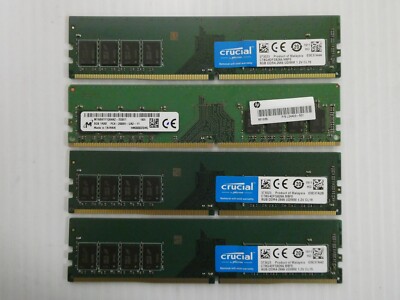 Lot of 4 Various Make / Model 8GB DDR4 Desktop RAM Modules 2666Mhz | eBay