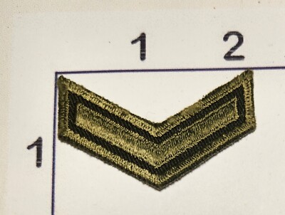 Private Patch Embroidered Vintage 1 Stripe Military Rank Insignia Tan ...