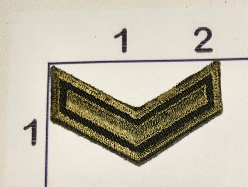 Embroidered Vintage Private 1 Stripe Military Rank Insignia Tan Brown ...