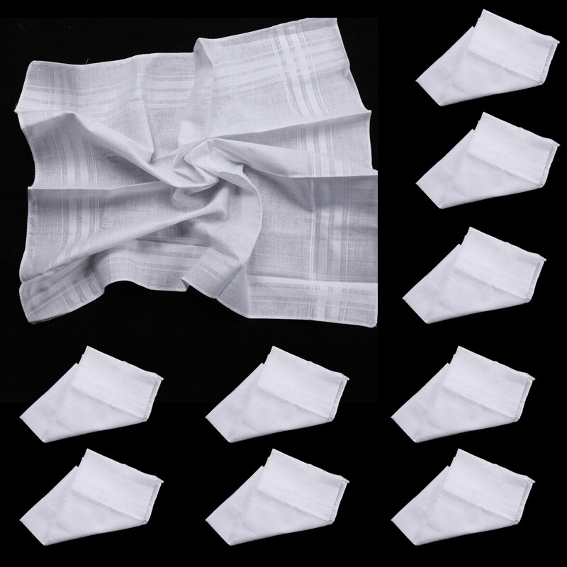 16" Handkerchiefs Cotton Classic Hankies Large Men Hankerchief Hanky ...