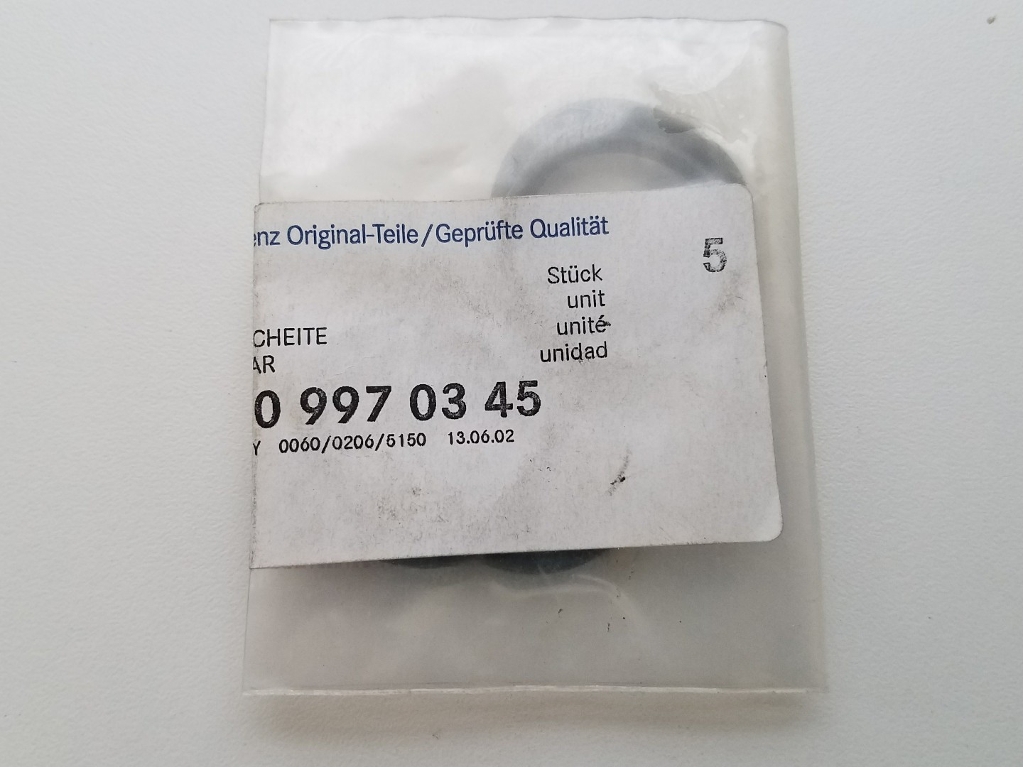 5 NEW GENUINE MERCEDES BENZ SEALING RING OEM PART # 2109970345 | eBay