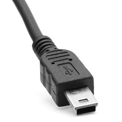 USB2.0 A Male to Mini B 5-Pin Male Camera Cable 6FT Black Data Transfer ...