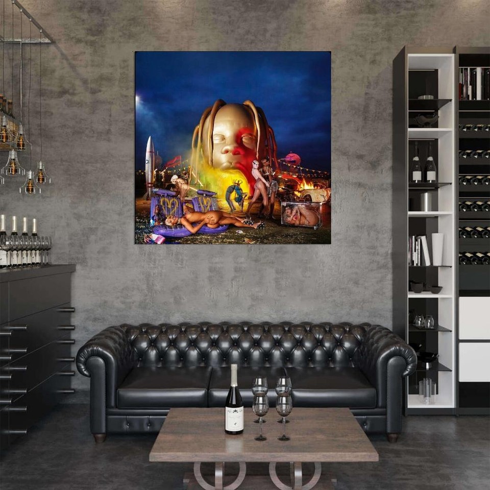 558509 “SICKO MODE” ft. Drake Music Album HD Cover Art 16x12 WALL PRINT ...