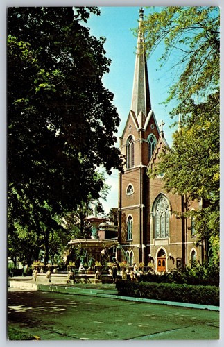 Madison Indiana~Broadway Fountain @ Trinity Methodist Church~1960s ...