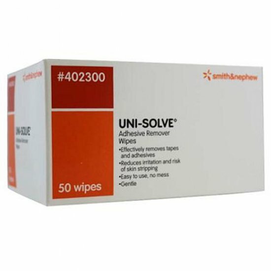 Uni-Solve Adhesive Remover [UNISOLVE ADH RMVR WIPE] BX/50 40565115658 ...