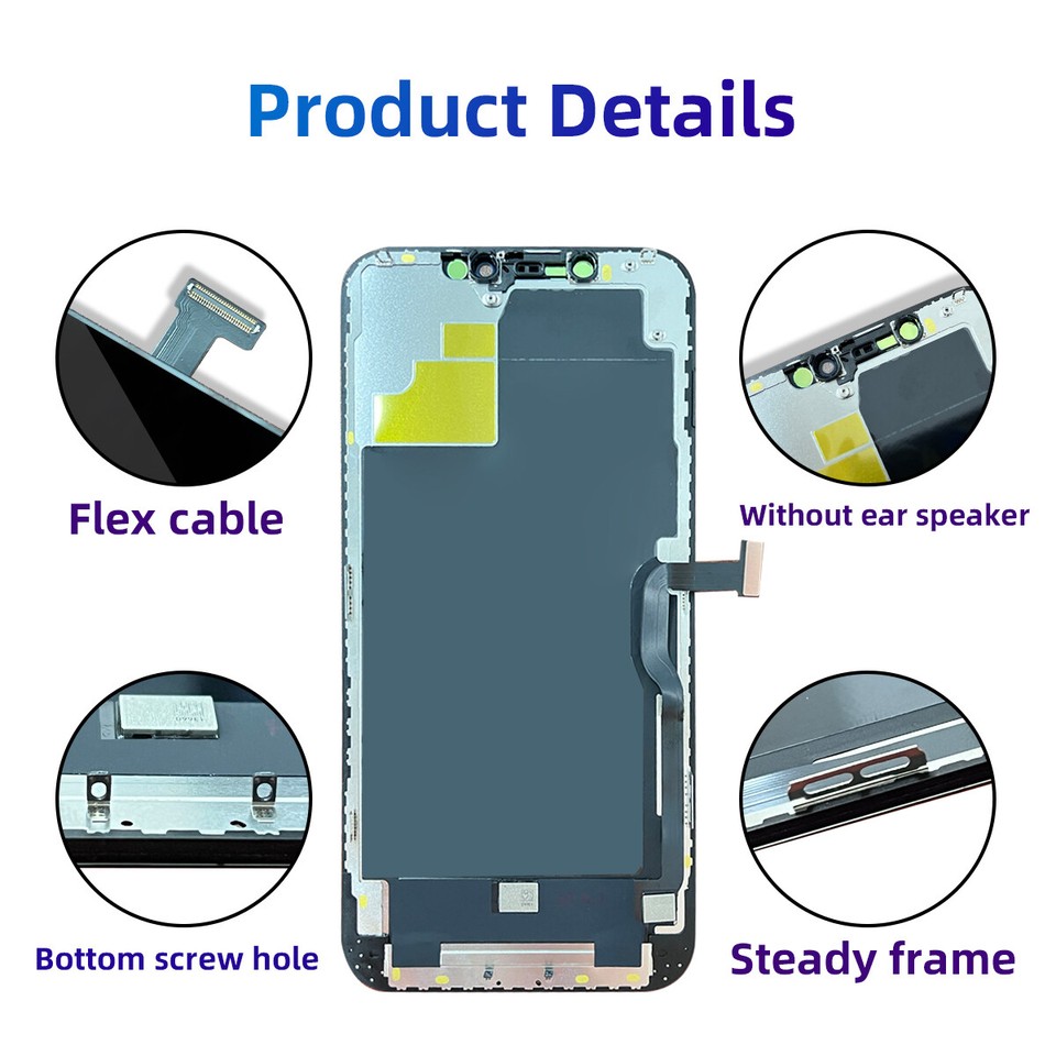 For iPhone 12 Pro Max Display LCD Touch Screen Digitizer Replacement ...