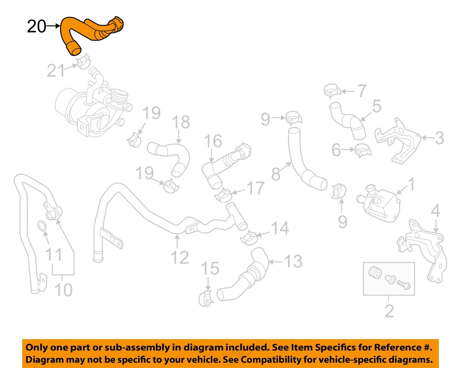 Volkswagen of America 5K0122157K Hoses and Pipes - HVAC Heater Hose for ...
