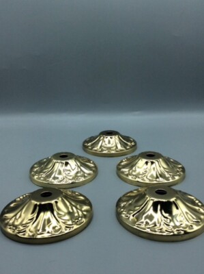 Steel Stamped Brass Plated Lamp Bobeche Set/5 ( Used) | eBay