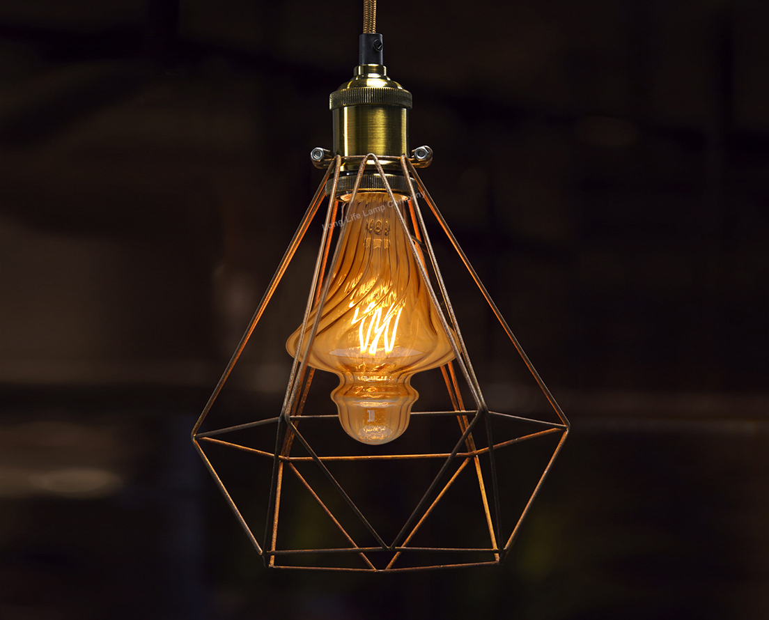 Vintage LED 4W Edison Style Twisted Cone Shape Filament Light Bulb B22 ...