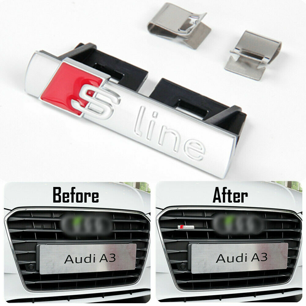 Grilles For Toyota Camry Audi S Line Logos 3D Metal S LINE Emblem Grill ...