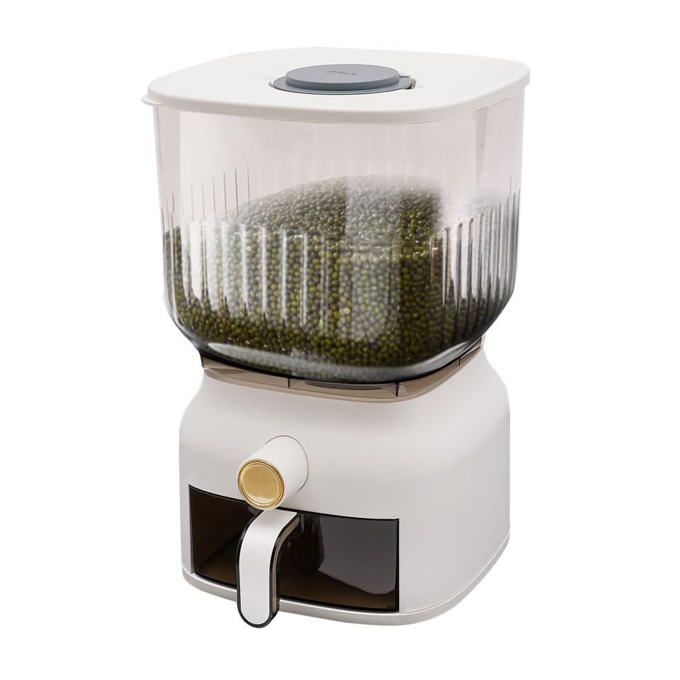 22lbs Rice Dispenser Grain Storage Container Kitchen Organizer With ...