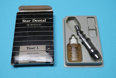 STAR FIBER OPTIC DENTAL TITAN L HANDPIECE 5,000 RPM LUBE FREE & 3 MONTH ...