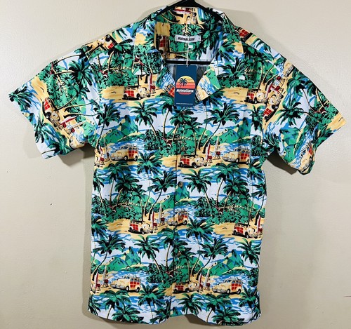 sunsations hawaiian shirts stretchy short sleeve button up men’s size ...