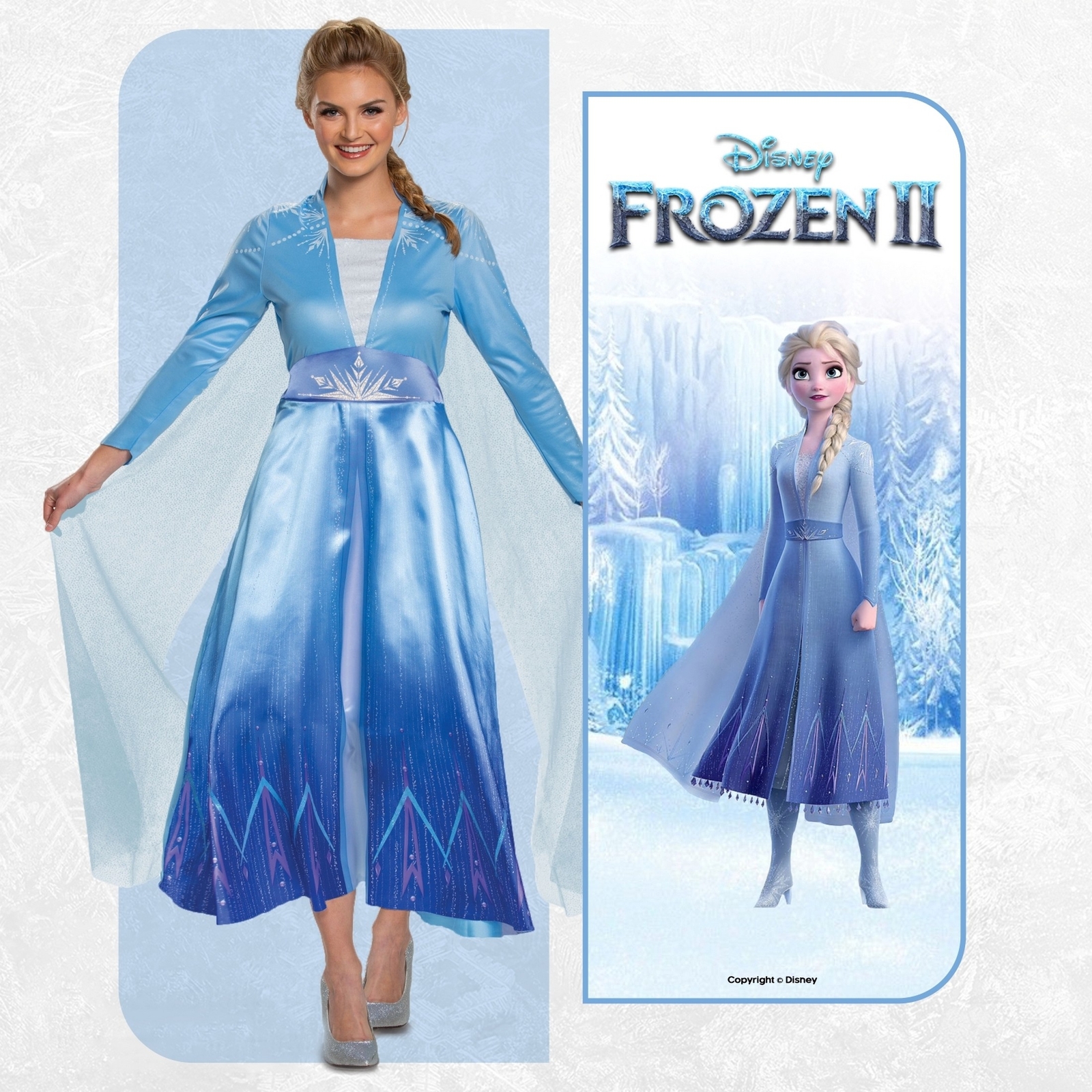 Disney Offizielles Eiskönigin 2 Reisende Elsa Kostüm Damen Erwachsene ...