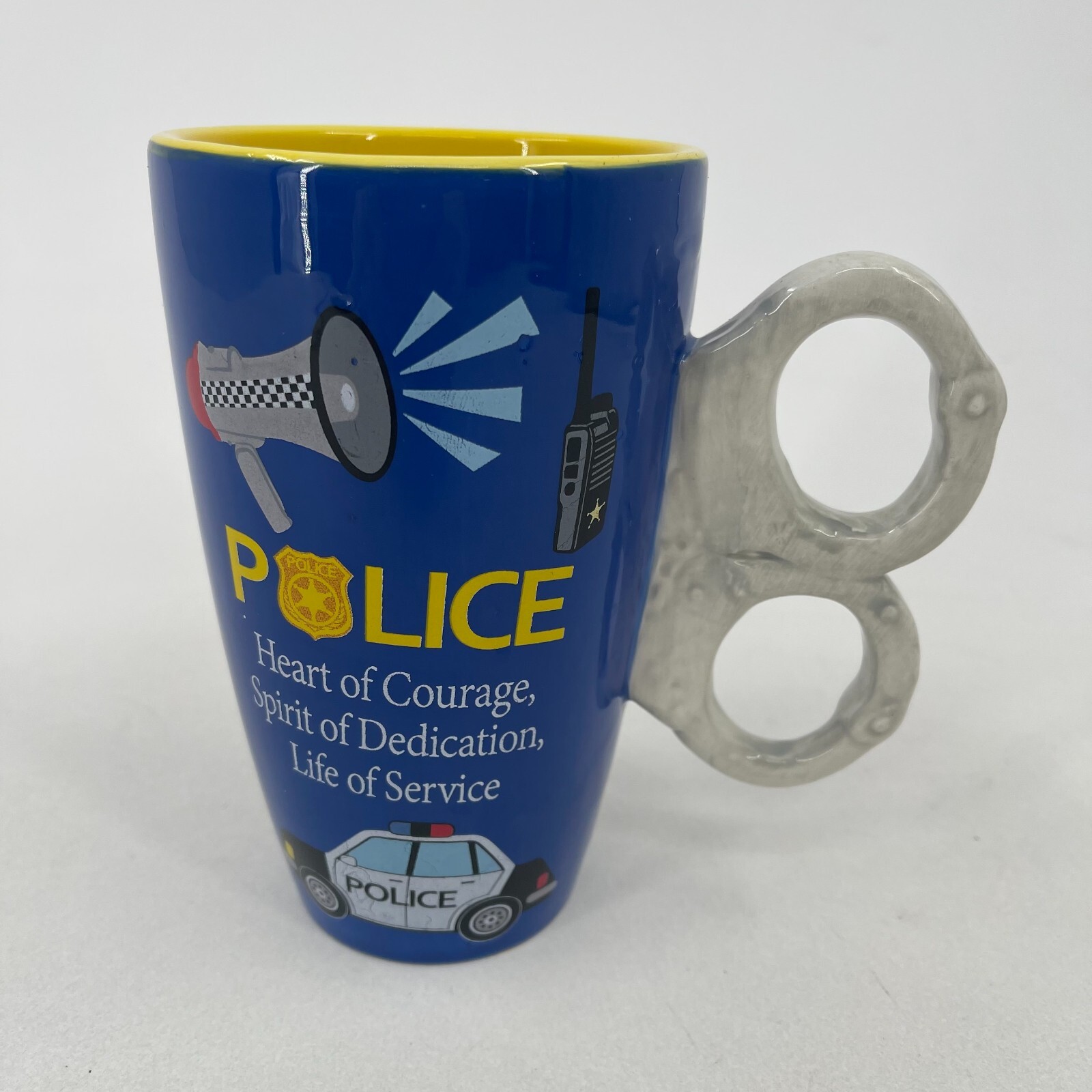 LTD Commodities Blue Police Handcuff Handle Ceramic Tall Coffee Tea Cup ...