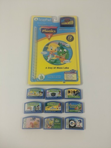Leap Frog Leapster Game Cartridge Lot of 9, Phonics Lesson 3, PreK-1st ...