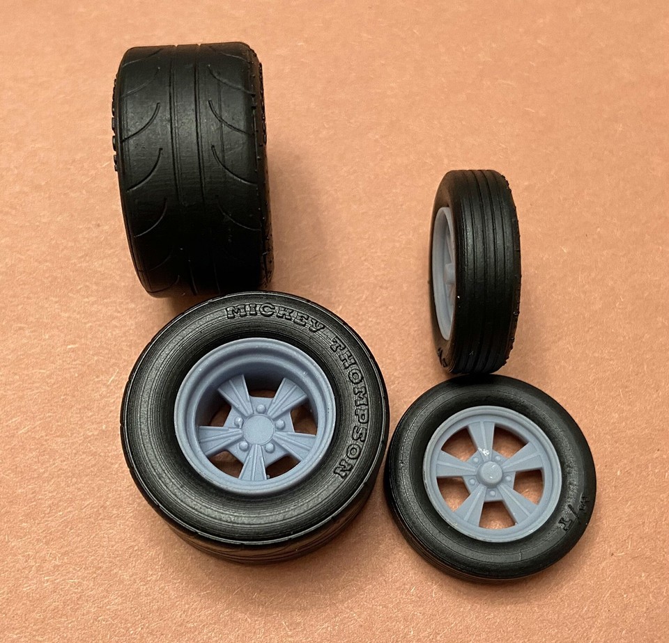 1/24 Scale: 17/15-inch Old School Radir Wheels W/Drag Slicks; Resin | eBay