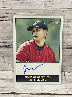 2007 Bowman Heritage Signs of Greatness #SGJL Jeff Locke AUTOGRAPH | eBay