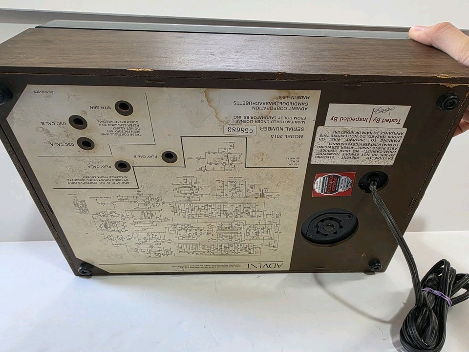 Advent Model 201A Stereo Cassette Player Recorder VTG Wood Grain W ...