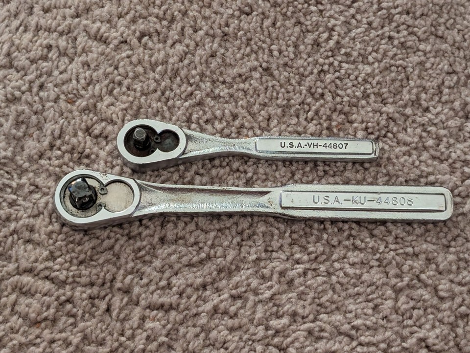 Craftsman 2Pc USA 1/4"-VH-44807 & 3/8"-KU-44808 Ratchet Set | eBay