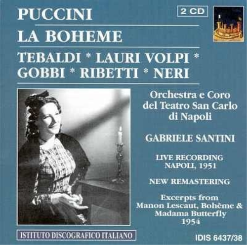 La Boheme (Live, Naples 10th Jan 1951) (Santini, Tebaldi) (CD) Album ...
