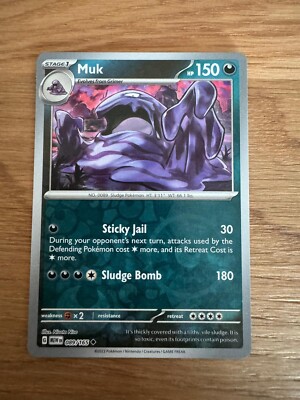 Pokémon TCG Muk Scarlet & Violet - 151 089/165 Reverse Holo Double Rare ...