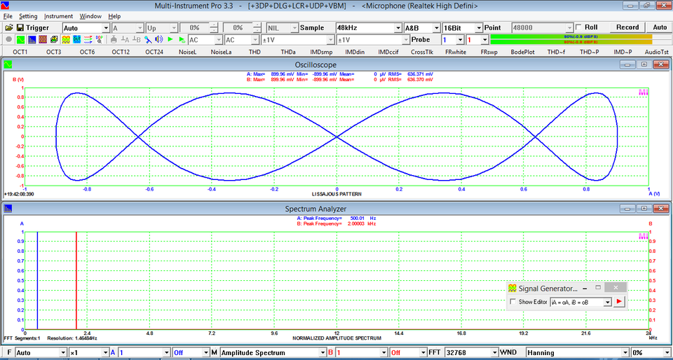 Sound Card Audio Oscilloscope, Spectrum Analyzer, Signal Generator ...