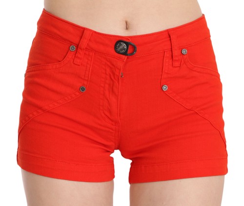 PLEIN SUD Chic Mi Taille Mini Short En Vibrant Femmes Orange ...