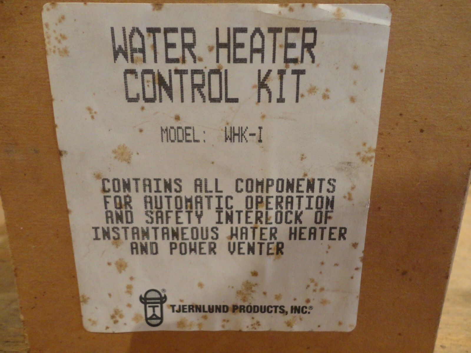 TJERNLUND PRODUCTS WHK-I Water Heater Control Kit | eBay