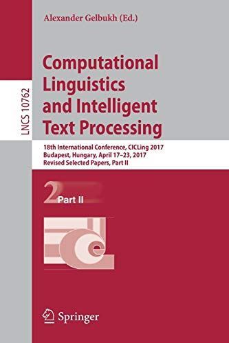 Computational Linguistics and Intelligent Text Processing: 18th | eBay