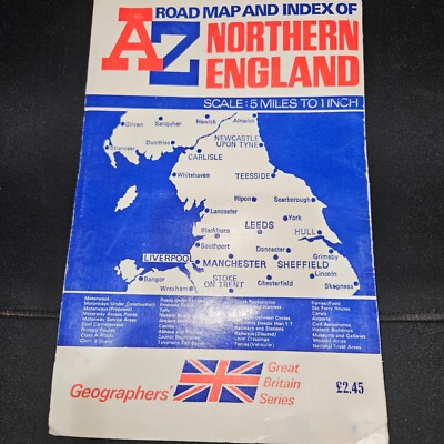 VTG 1997 AZ Northern England Regional Road Map Atlas | eBay