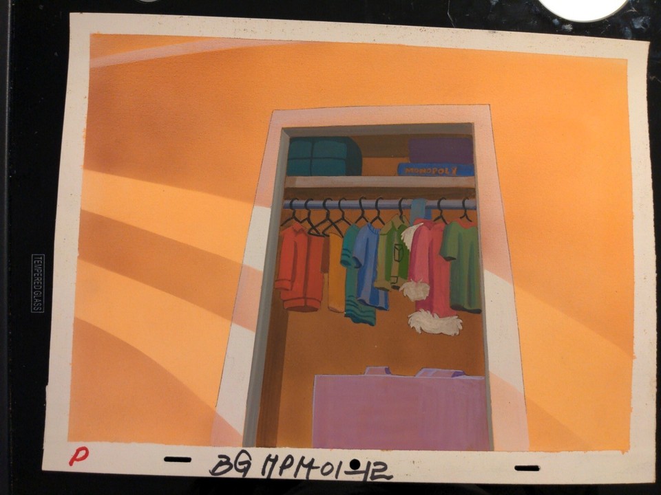 Animation cel BACKGROUND production art cels anime vintage cartoons ...