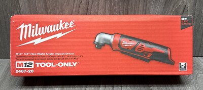 Milwaukee 2467-20 M12 12V 1/4-Inch Hex Right Angle Impact Driver - Bare ...