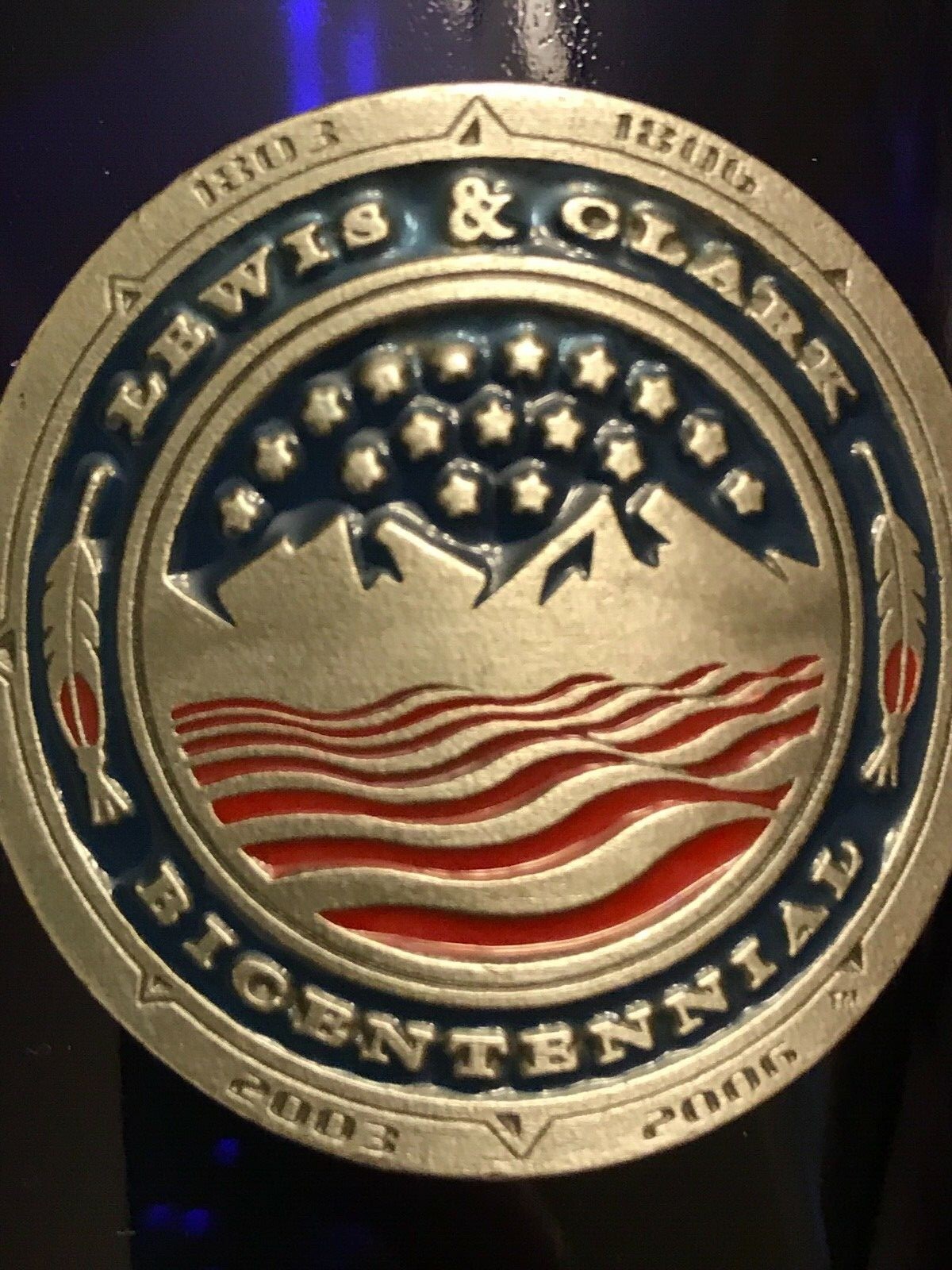 Lewis & Clark Bicentennial Cobalt Coffee Mug Cup Blue Glass Silver ...