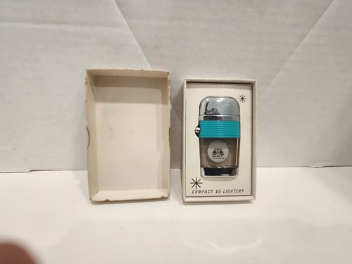 Vintage Scripto VU Lighter Mini CLT Appraisals with Teal Band New in ...
