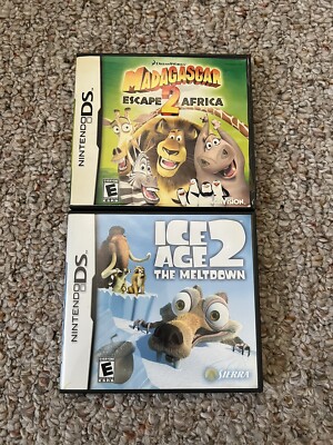 Nintendo DS CIB Lot Ice Age 2 The Meltdown And Madagascar 2 READ ...