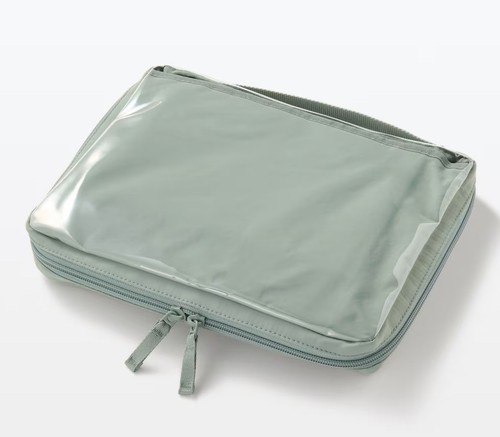 MUJI Collection Case A5 Wide Moss Green NDG49A4S - Multi-Pocket Folder ...