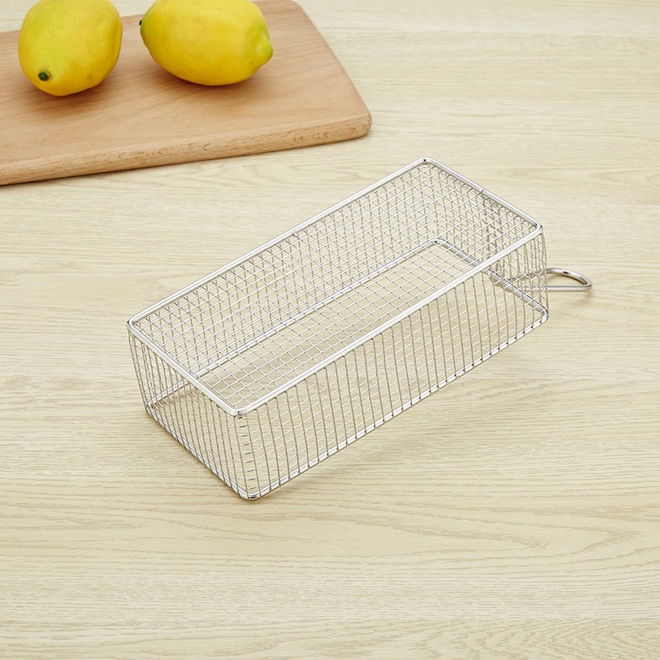 Rectangular Strainer Fried Food Server Fine Mesh Fry Basket Deep Frying ...