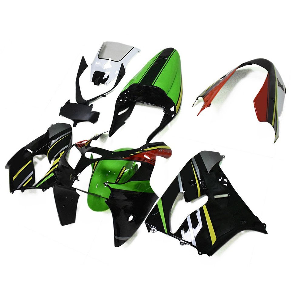 ABS Fairing Kit For Kawasaki ZX9R 2002 2003 Green Black Red Yellow Full ...
