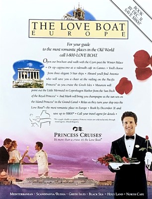 1992 PRINCESS CRUISES The Love Boat Europe Original RINT AD | eBay