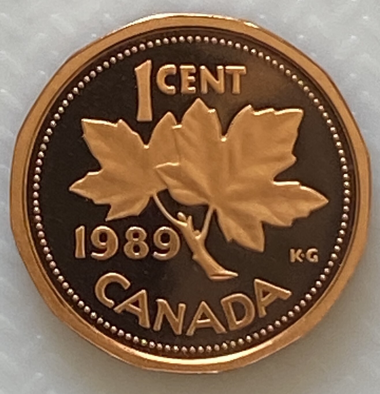 1989 CANADA 1 CENT PROOF PENNY HEAVY CAMEO COIN | eBay