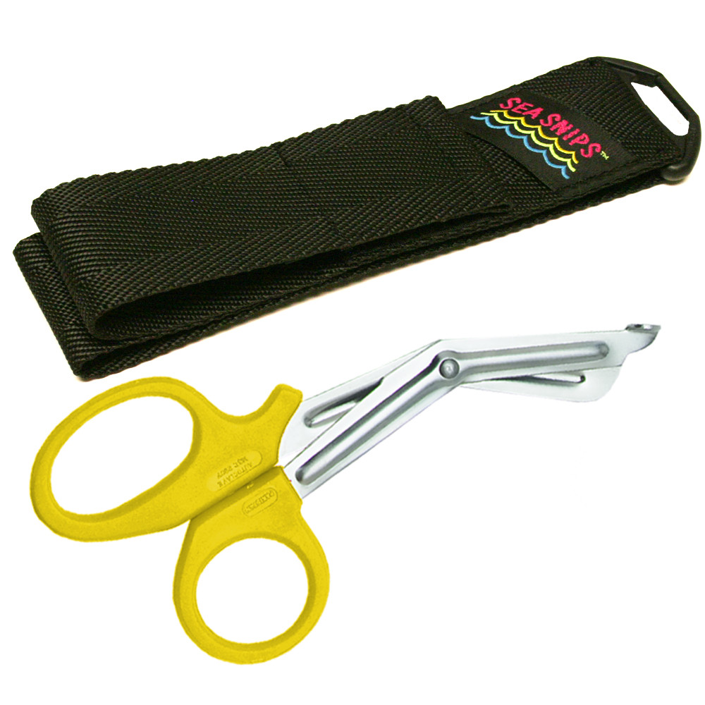 Titanium Coated Scissors Dive Rite Trauma Shears With Sheath - Titanium ...