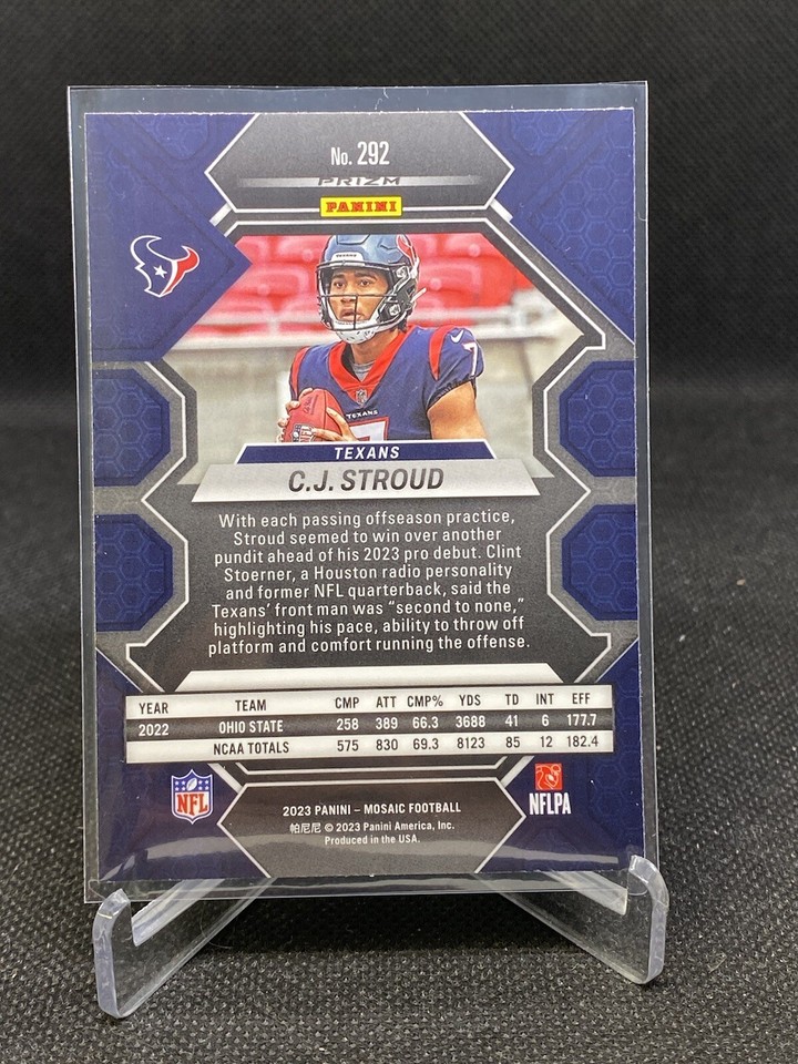 2023 Panini Mosaic C.J. Stroud Genesis SSP RC #292 Texans Rookie Case ...