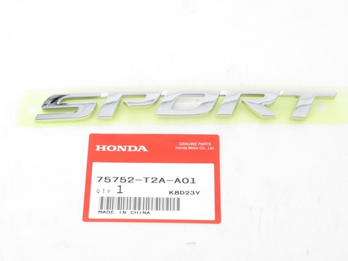 Genuine OEM Honda 75752-T2A-A01 Trunk Rear "SPORT" Nameplate Badge 13 ...