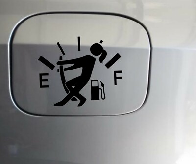 Fuel Gauge Decal Stick gir funny empty low gas fuel door vinyl sticker ...