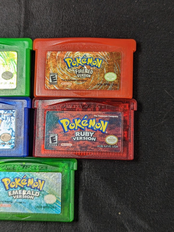 Nintendo GBA Pokémon Games Authentic – Emerald, FireRed, LeafGreen ...